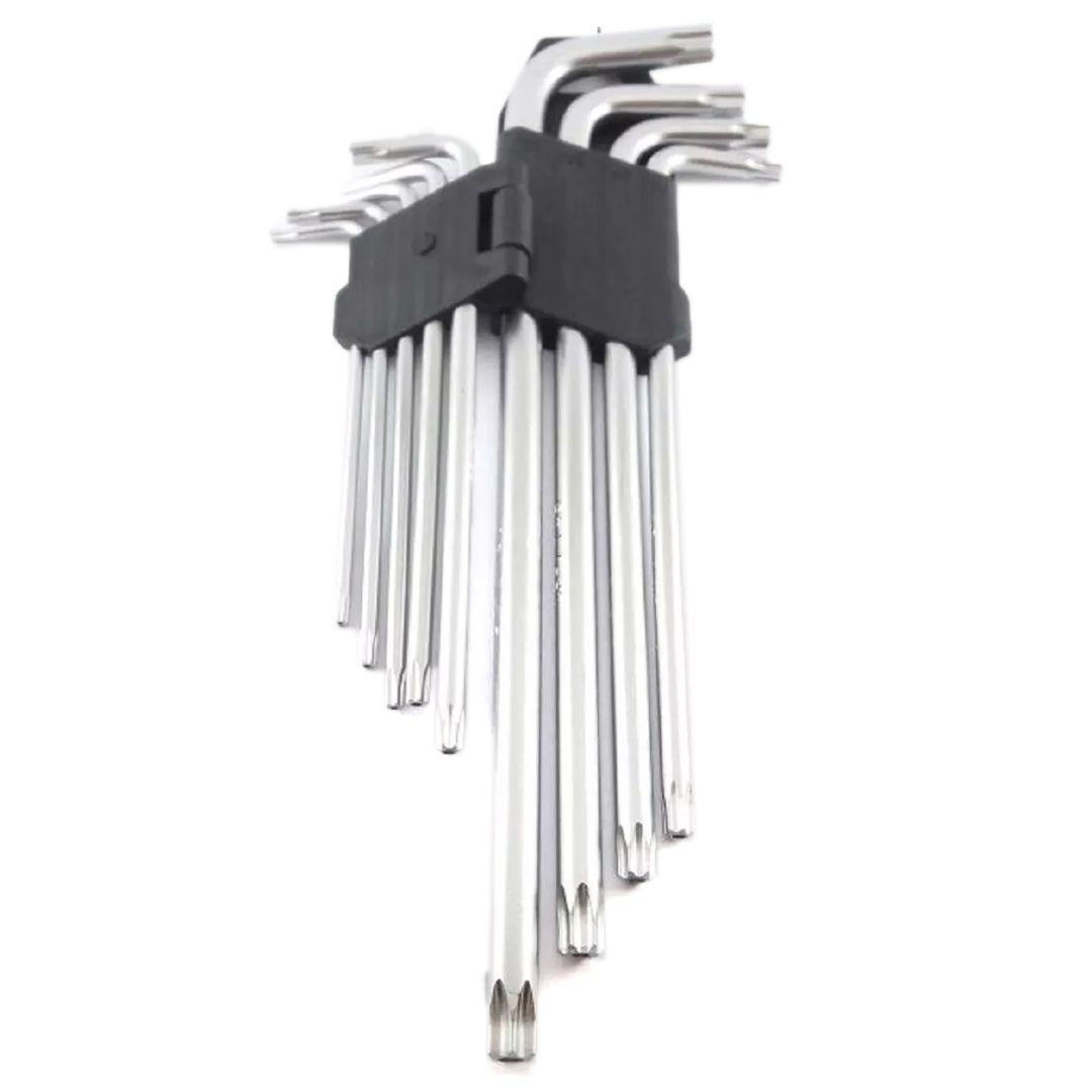 Jogo De Chaves Allen Hexalobular Torx Tork L Longas 9 Peças - Chave de ...