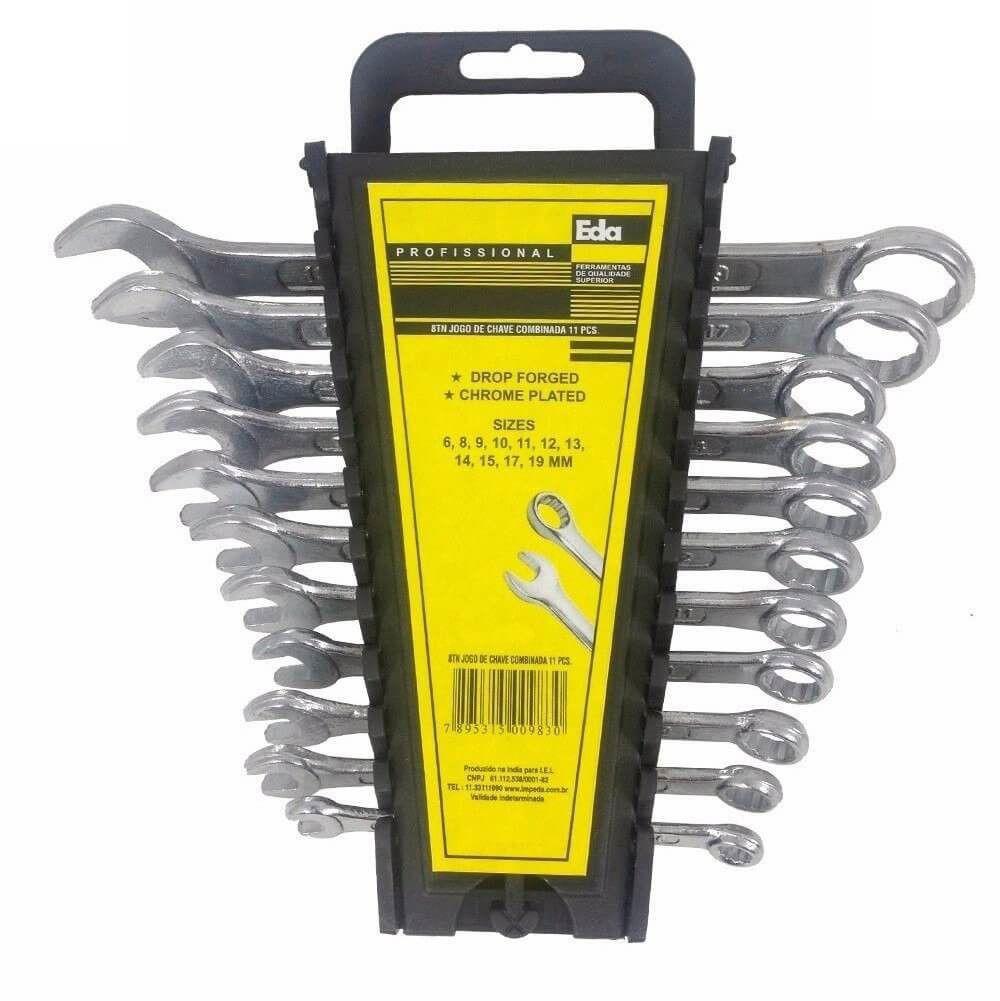 Jogo De Chaves Combinada Profissional 11 Peças 6 A 19 Mm 8TN EDA - Jogo ...
