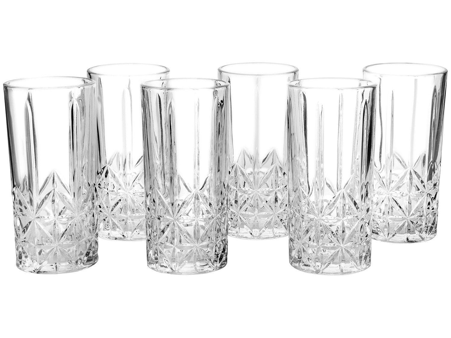 Jogo de Copos de Vidro 370ml 6 Peças - Casambiente Requinte - Copo de ...