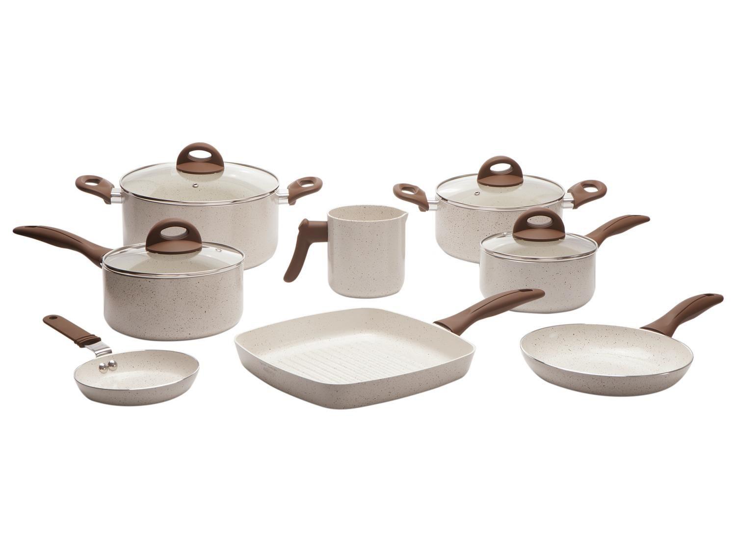 Jogo de Panelas Brinox de Alumínio Vanilla - 8 Peças Ceramic Life Smart ...