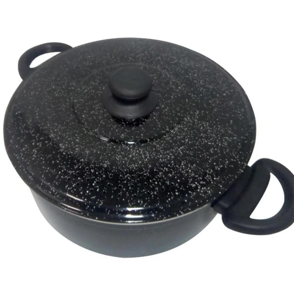 Jogo De Panelas Color Preto Real Super 1 A 5 - Real Inox - Jogo de ...