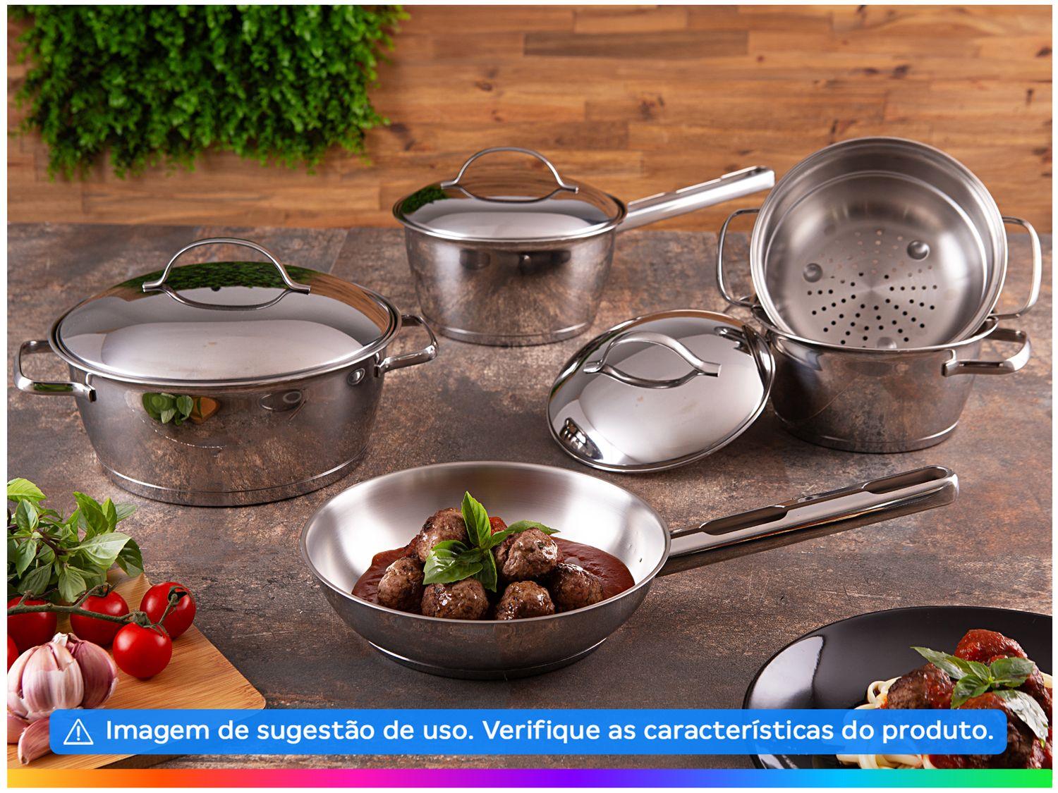 Jogo de Panelas Tramontina Inox 5 Peças