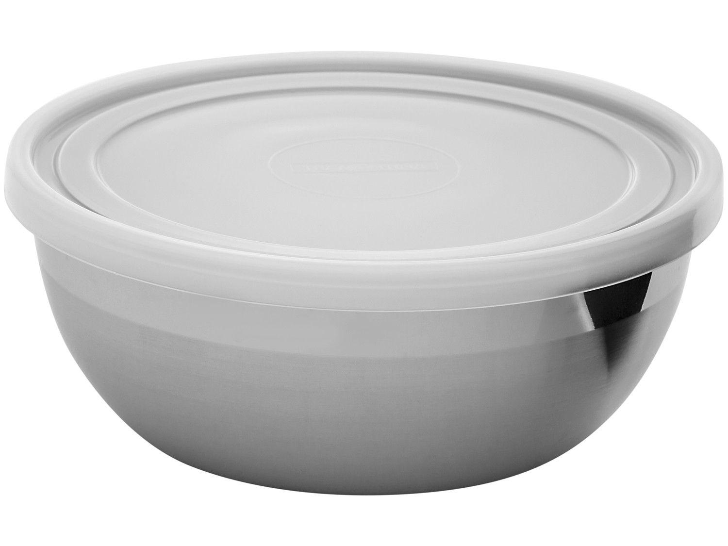 Jogo de Potes de Inox Tramontina com Tampa - Redondo Freezinox 3 Peças ...