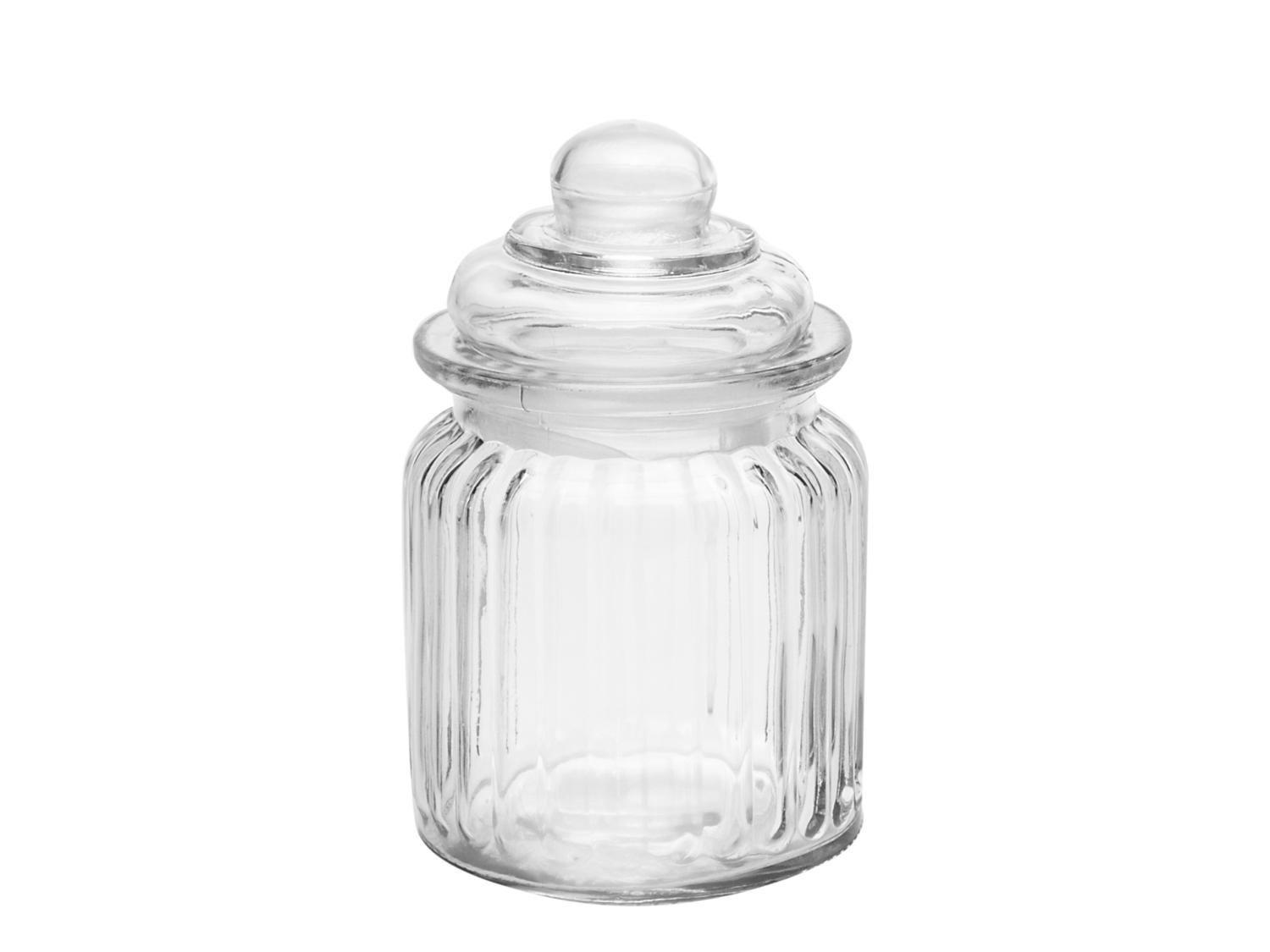 Jogo de Potes de Vidro Hermético - Redondo 300ml Casambiente POVI082A 4 ...