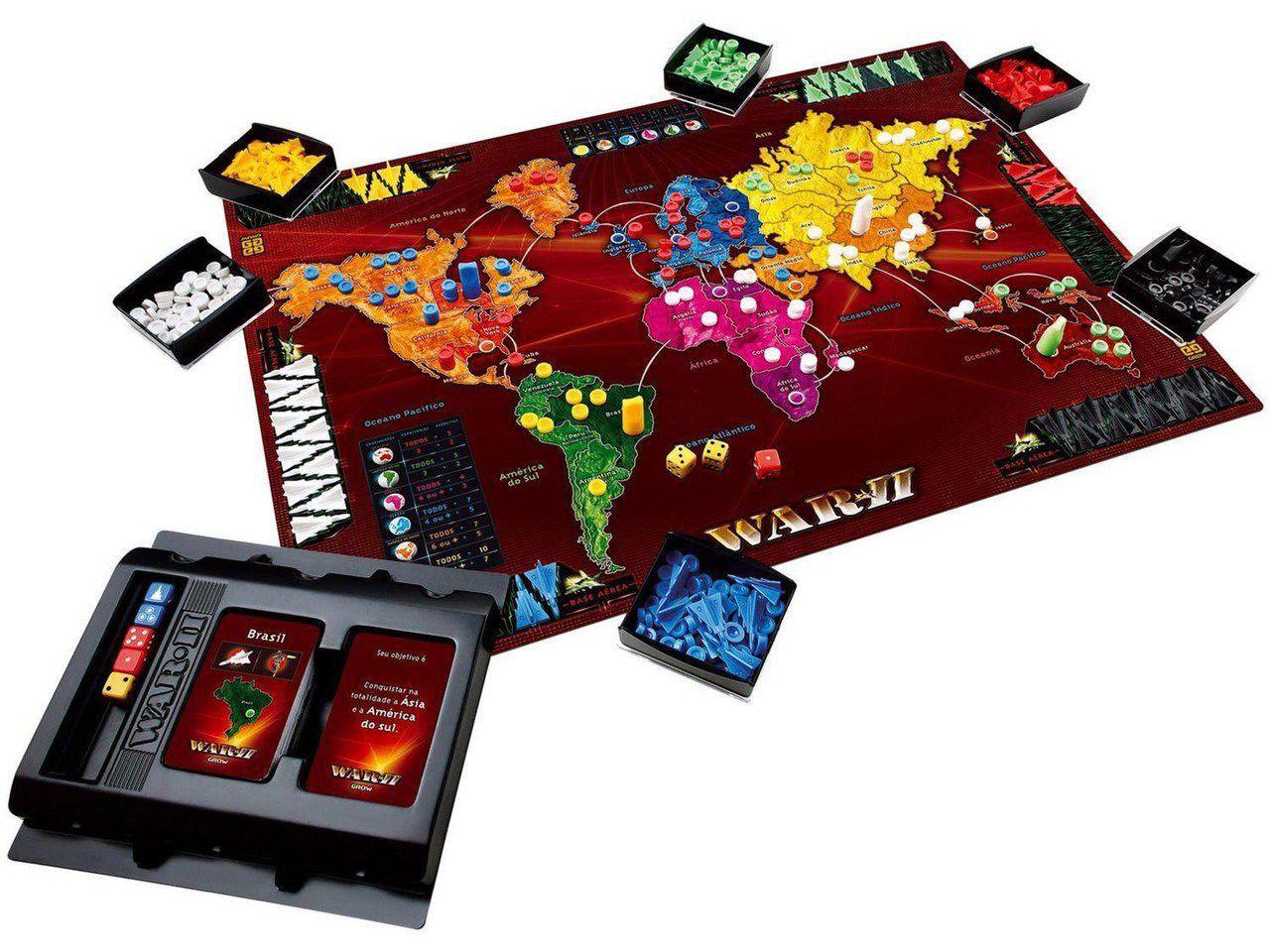 Jogo De Tabuleiro War Edição 2 Original - Grow - Jogos de Tabuleiro ...