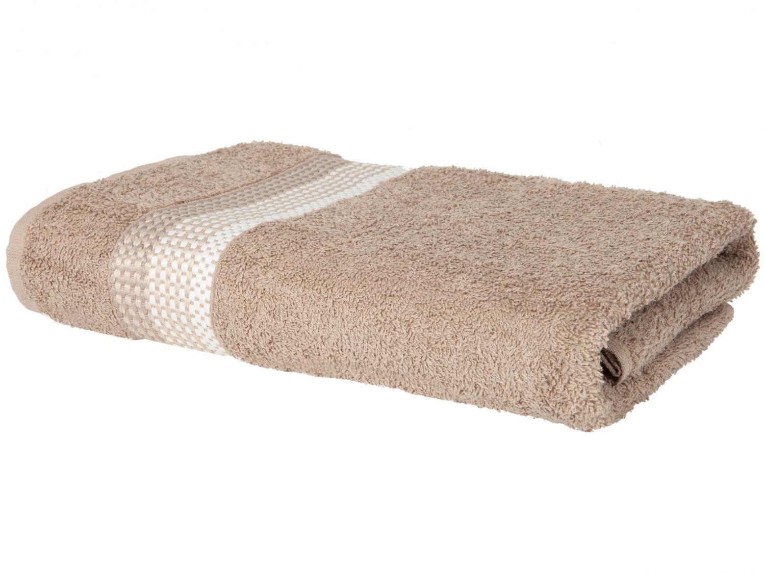 Jogo de Toalhas Camesa de Algodão e Poliéster Vênus Marrom 2 Peças