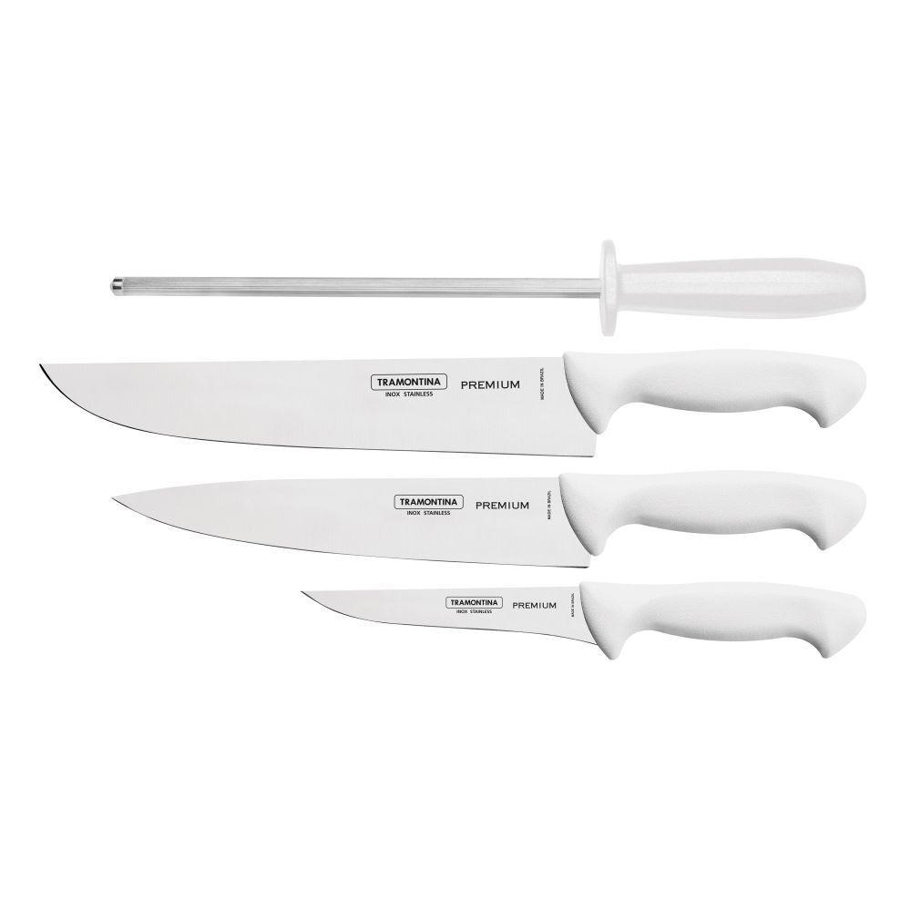 Jogo Kit Facas 4 Peças Premium Churrasco Açougue Tramontina - Kit ...