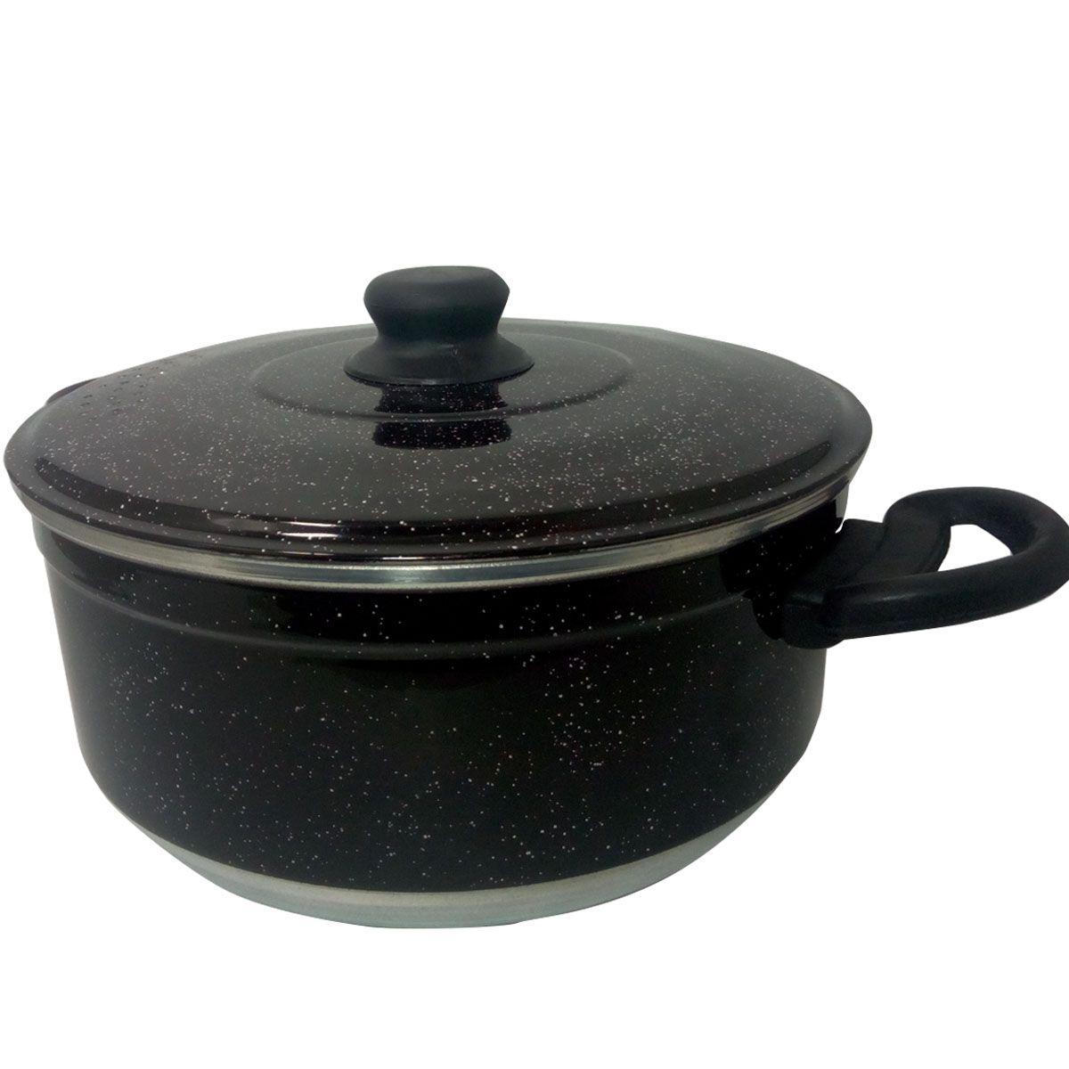 Jogo Panela Aluminio Colorido Preto - Tenesin - Jogo de Panelas ...