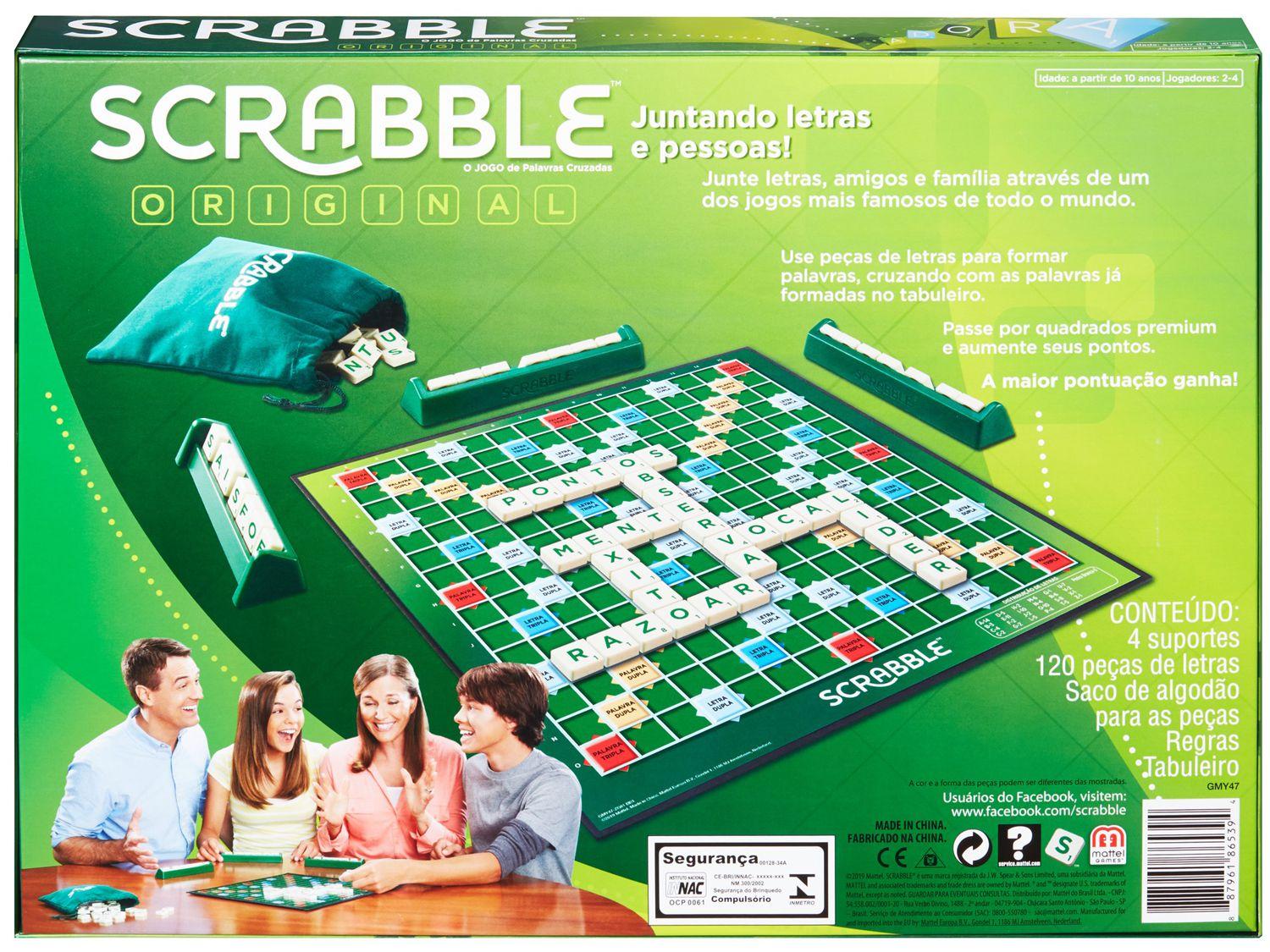 Jogo Scrabble Original Tabuleiro Mattel