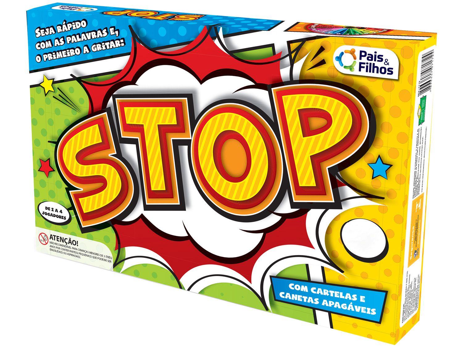 Jogo Stop Tabuleiro - Pais & Filhos - Jogos de Tabuleiro - Magazine Luiza