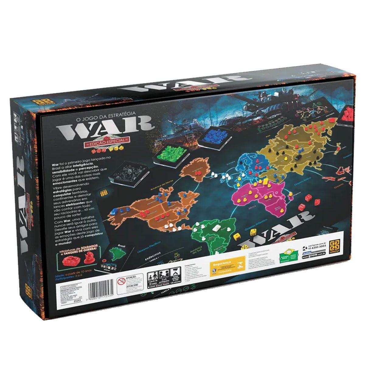 Jogo Tabuleiro War Edição Especial O Jogo Da Estratégia - Grow - Jogos ...