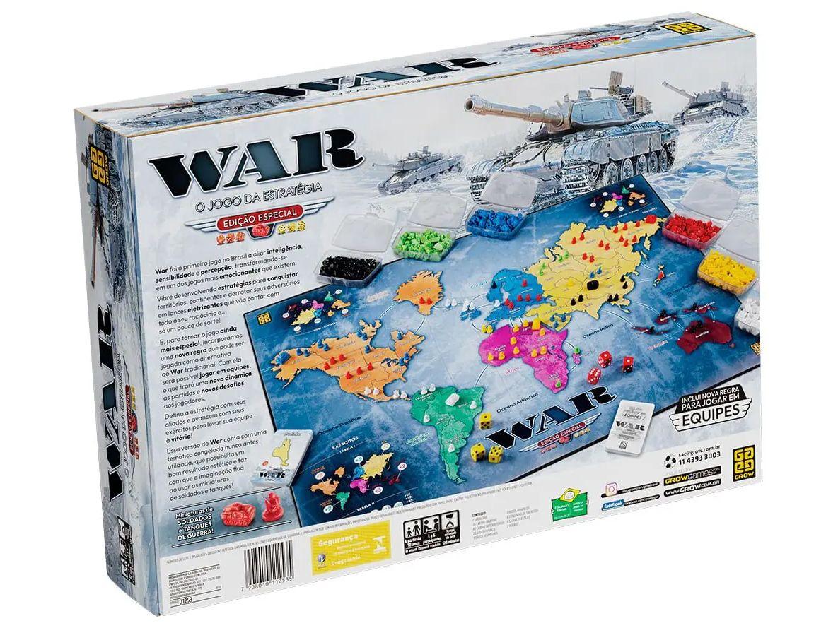Jogo War de Tabuleiro O Jogo da Estratégia War Edição Especial Grow