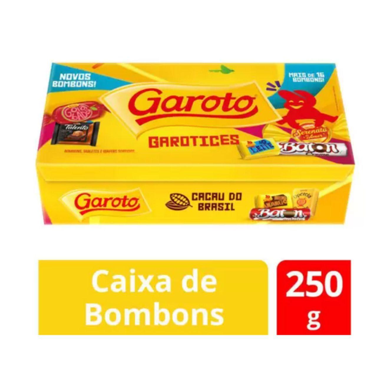Kit 03 Caixas De Bombom Garoto Sortidos Deliciosos Chocolates 250g ...