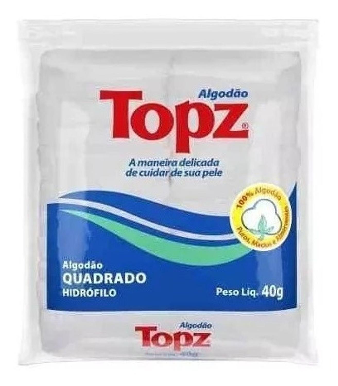 Kit 10 Algodão Quadrado Topz 40g 100% Algodão Puro - Cremer - Algodão ...