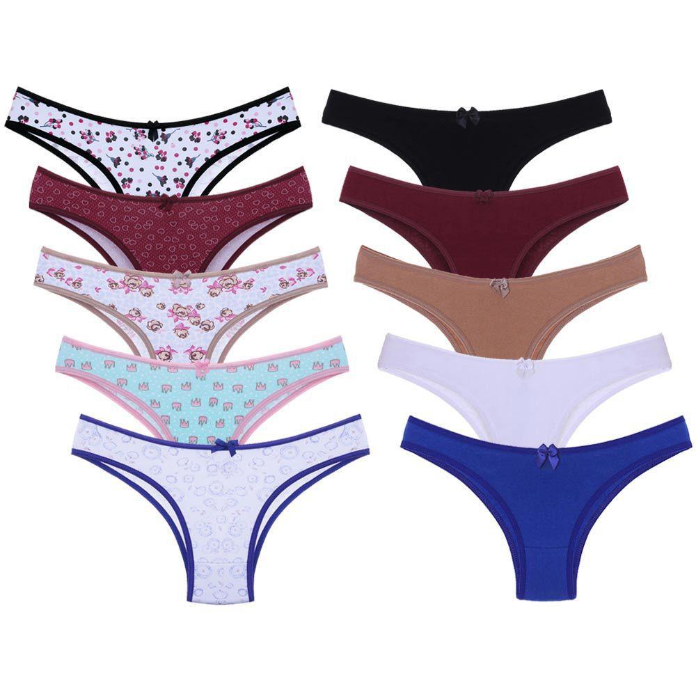 Kit 10 Calcinhas Algodão Estampada Dorbe - Calcinha - Magazine Luiza