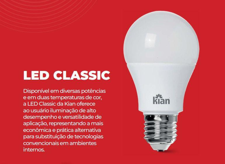Kit 10 Lâmpada Led Bulbo 6w Luz Branca 6500K Bivolt Kian - Lâmpada de ...