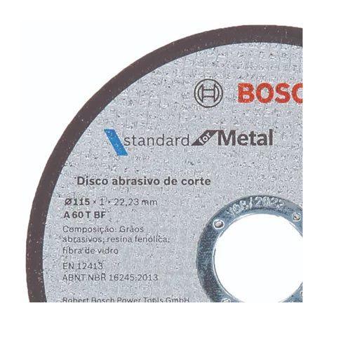 KIT 10 Peças Disco de Corte Bosch para Metal e Inox STD 115mm para ...