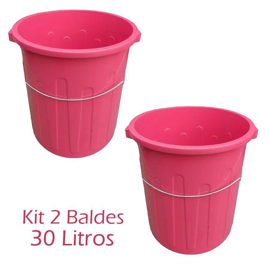 Kit 2 Baldes Alça de Ferro 20L Multiuso Cores Arqplast C/ NF - Balde de ...