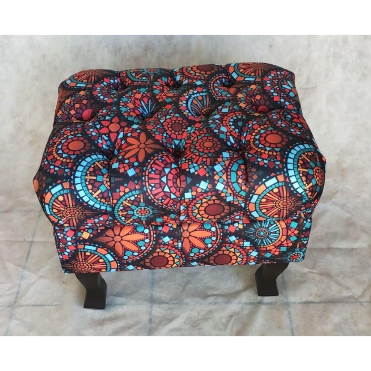 Kit 2 Puff Retrô Luís Xv Baú Capitonê Decorativo Salão - Estofados FF ...