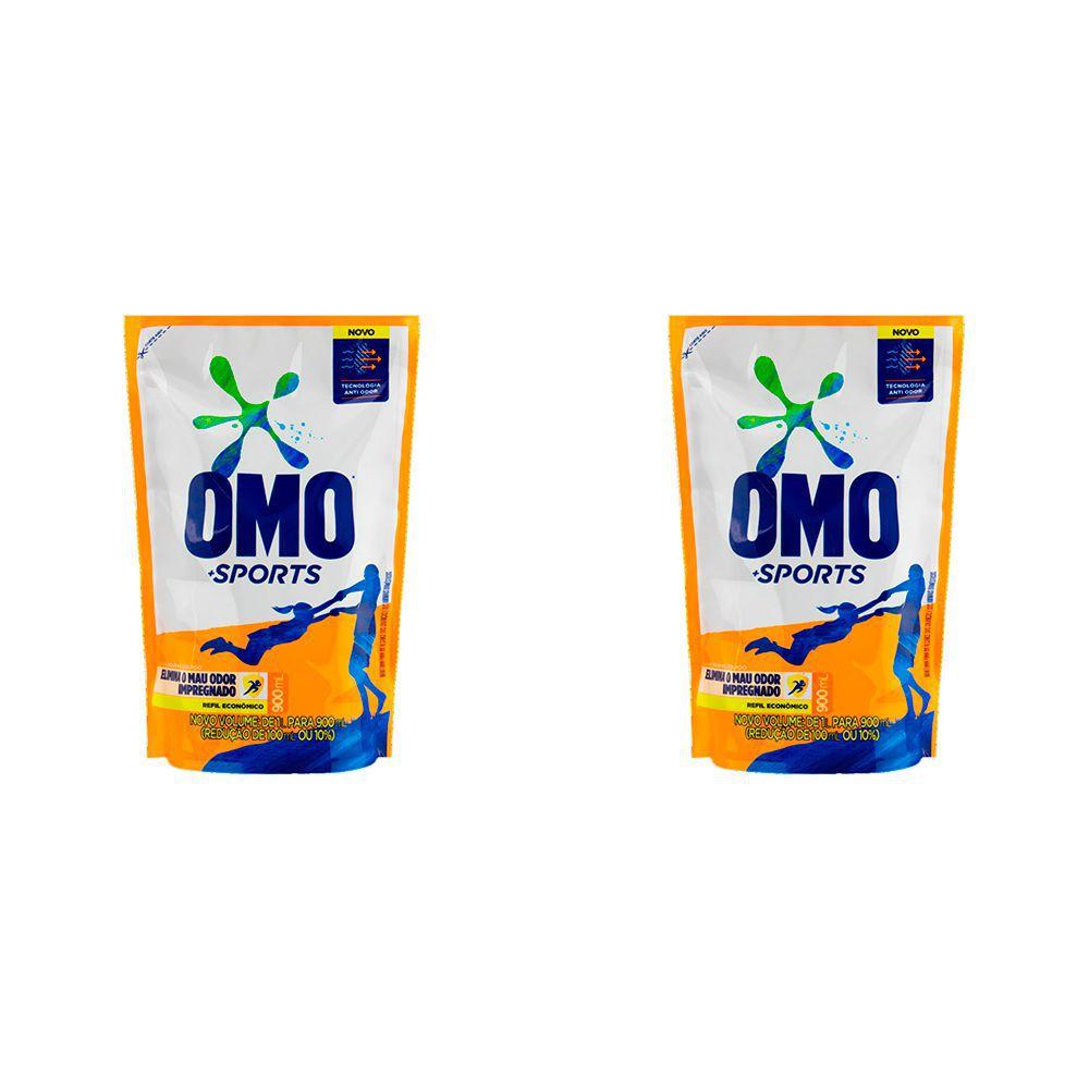 Kit 2 Und Detergente Líquido Omo Sachê Sports 900ml - Sabão Líquido - Magazine Luiza