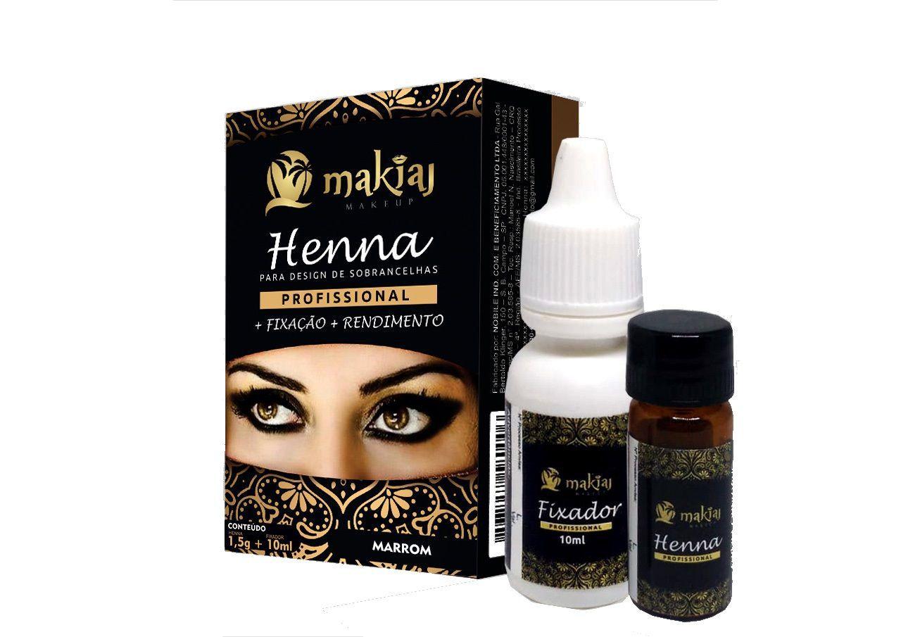 Kit 2 Unidades Tinta Henna Sobrancelha Profissional Makiaj Makeup Rena ...