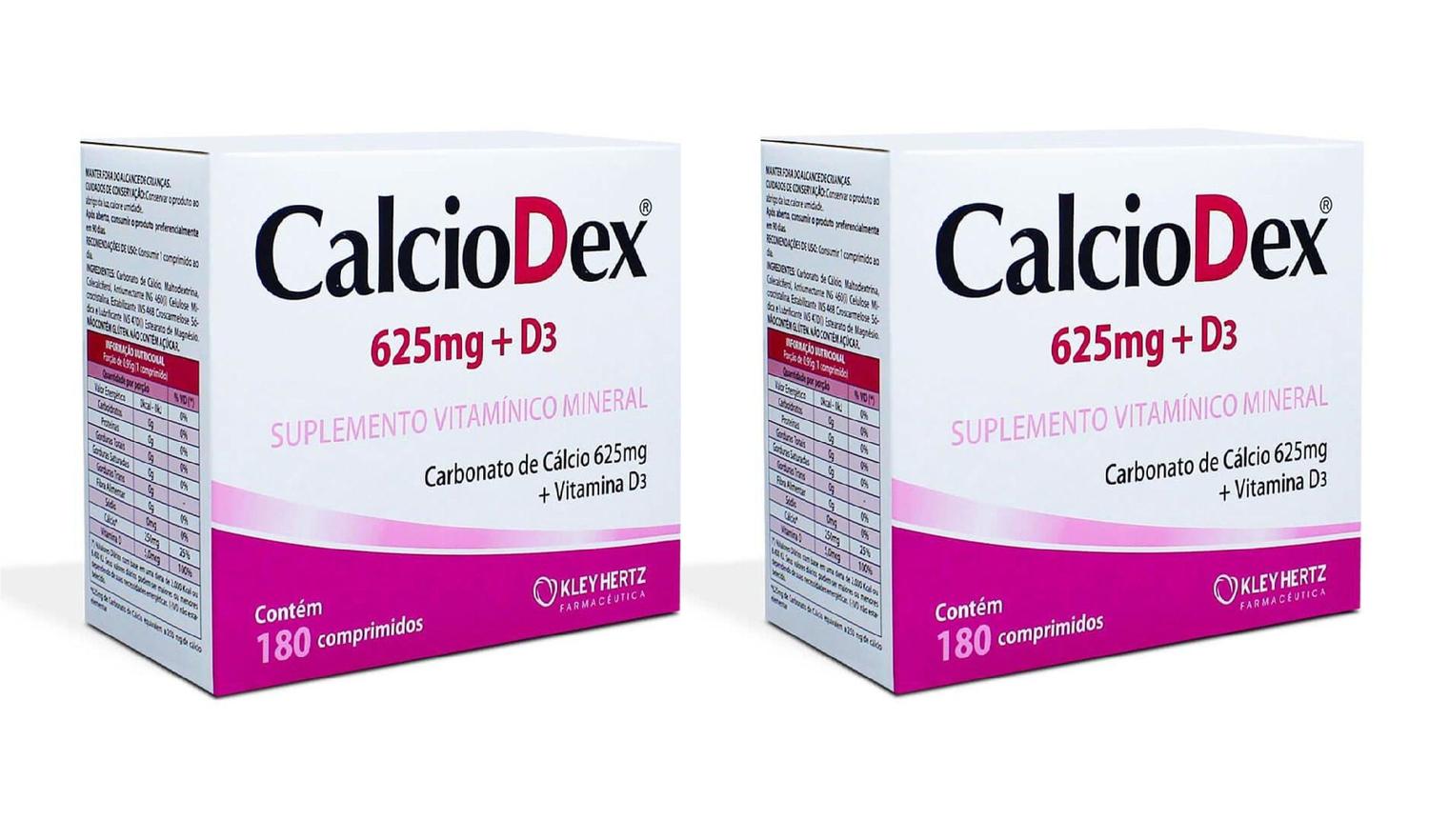 Kit 2x CALCIODEX 625MG + D3 - 360 COMPRIMIDOS - No Magalu - Magazine Luiza