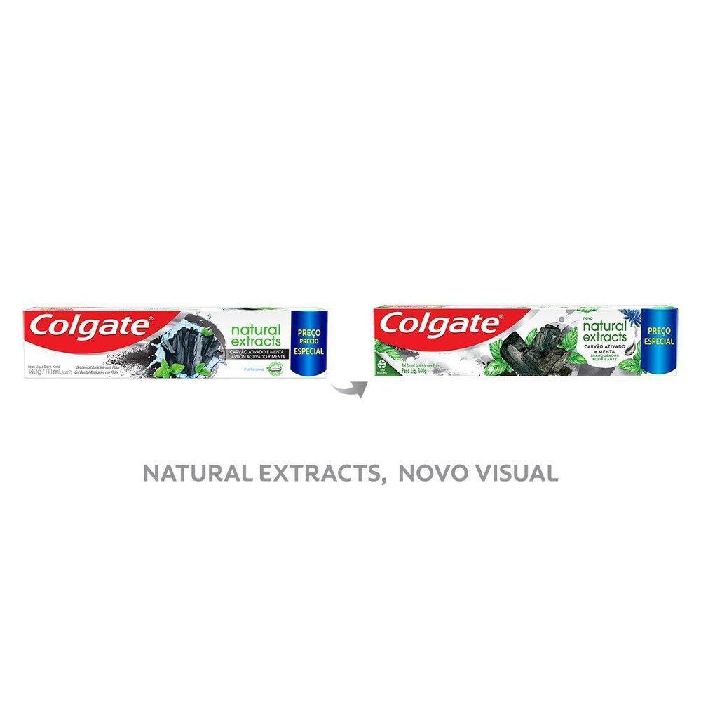 Kit 3 Creme Dental Colgate Extracts Carvão Ativado E Menta 140g - Creme ...