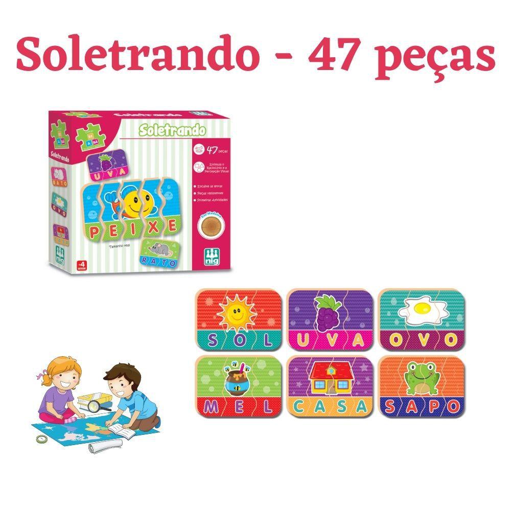 Kit 3 Jogos Educativo Madeira Alfabeto Número Soletrando Nig - Brinquedos Educativos - Magazine ...