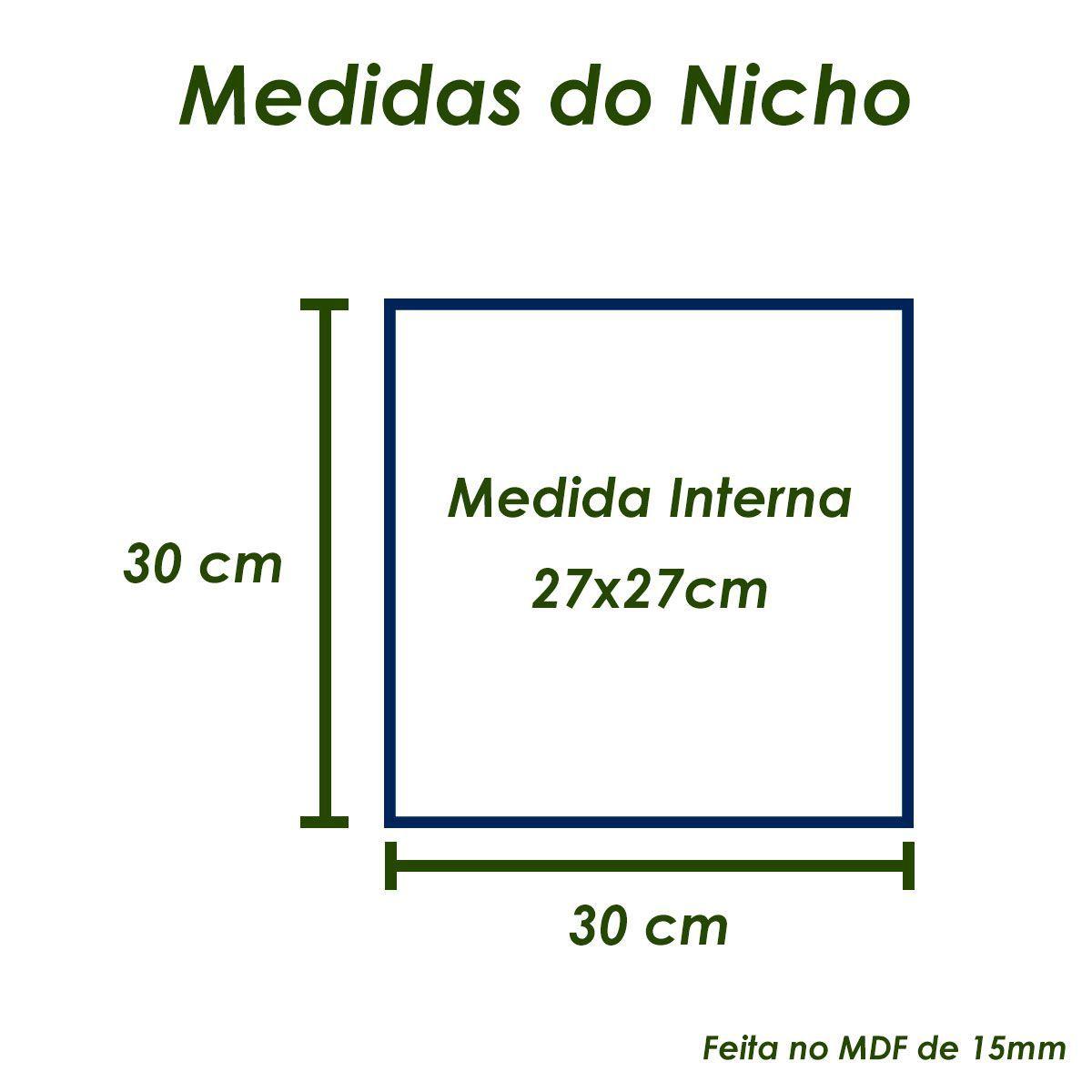 Kit 3 Nichos Decorativo Vários Tamanhos Hall Sala Cozinha Banheiro ...
