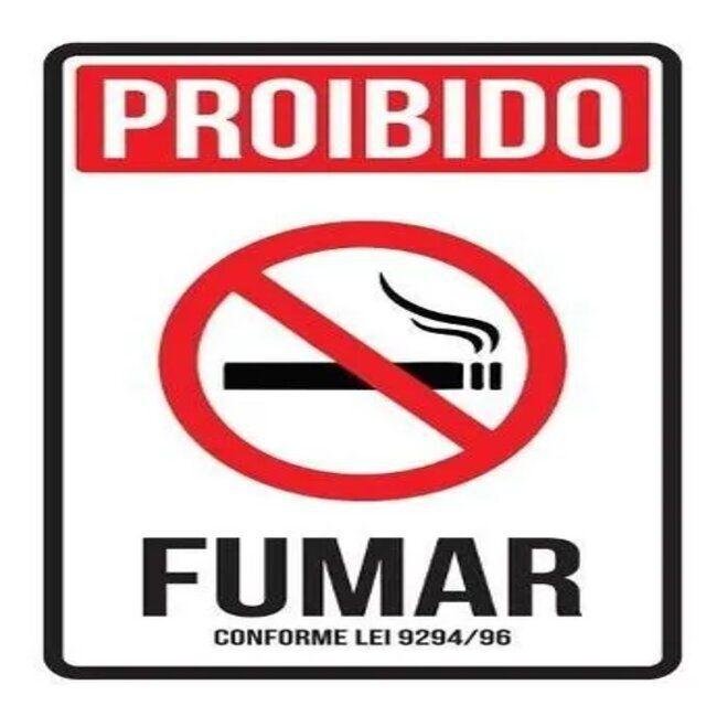 Kit 3 - Placas proibido fumar neste local 3 Uni. - placa de sinalização ...