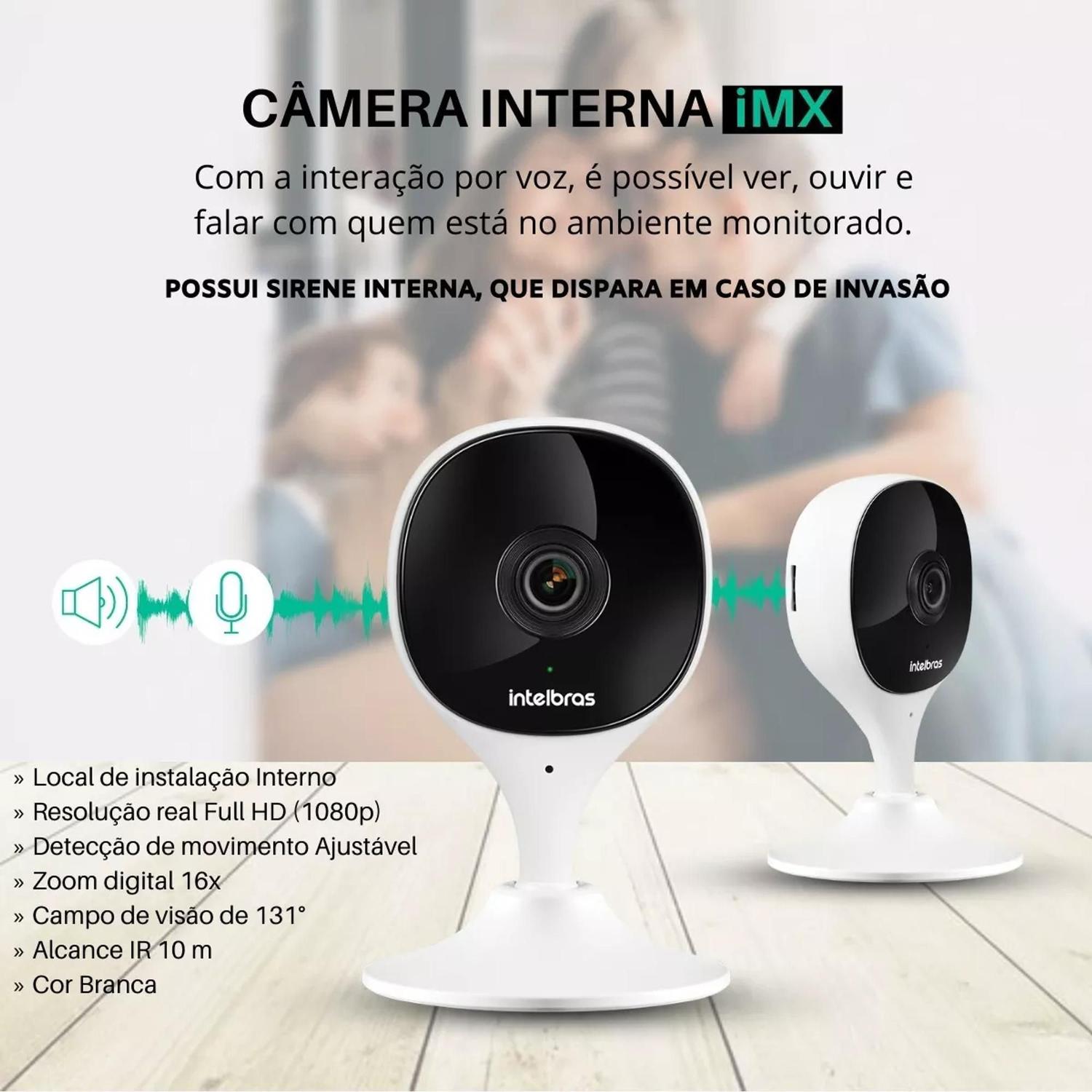 kit 4 Câmera Wifi Imx Mibo Full Hd Intelbras Branca C/ Cartao 64gb ...