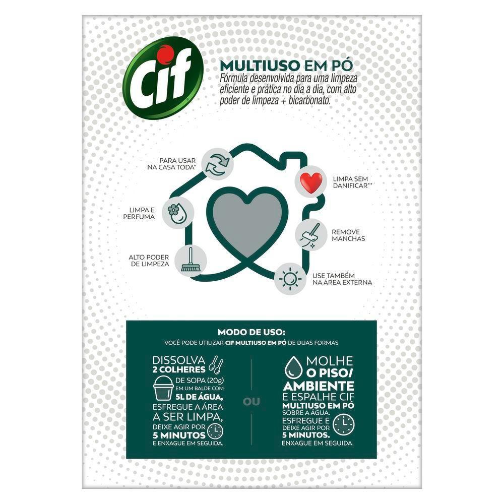 Kit 4 Limpadores Multiuso Cif em Pó 400g - Limpador Multiuso - Magazine ...