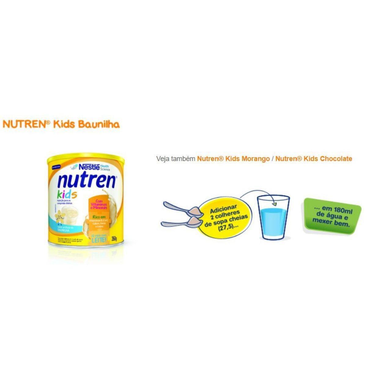 Kit 4 Nutren Kids Baunilha Lata 350G Suplemento Alimentar - Nestle ...