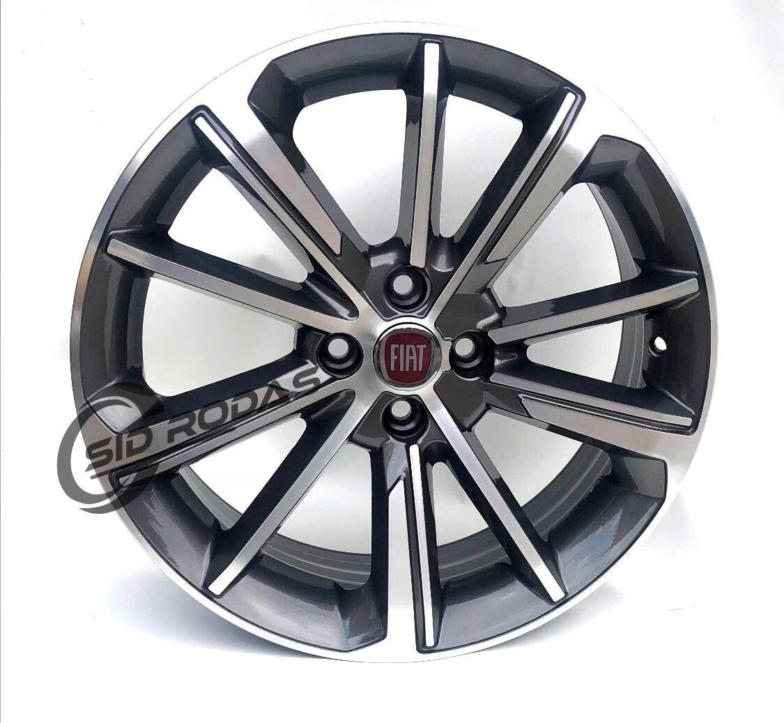 Kit 4 Rodas Aro 17x6 Fiat Cronos 4x98 Et38 GD Krmai S03 - Rodas para ...