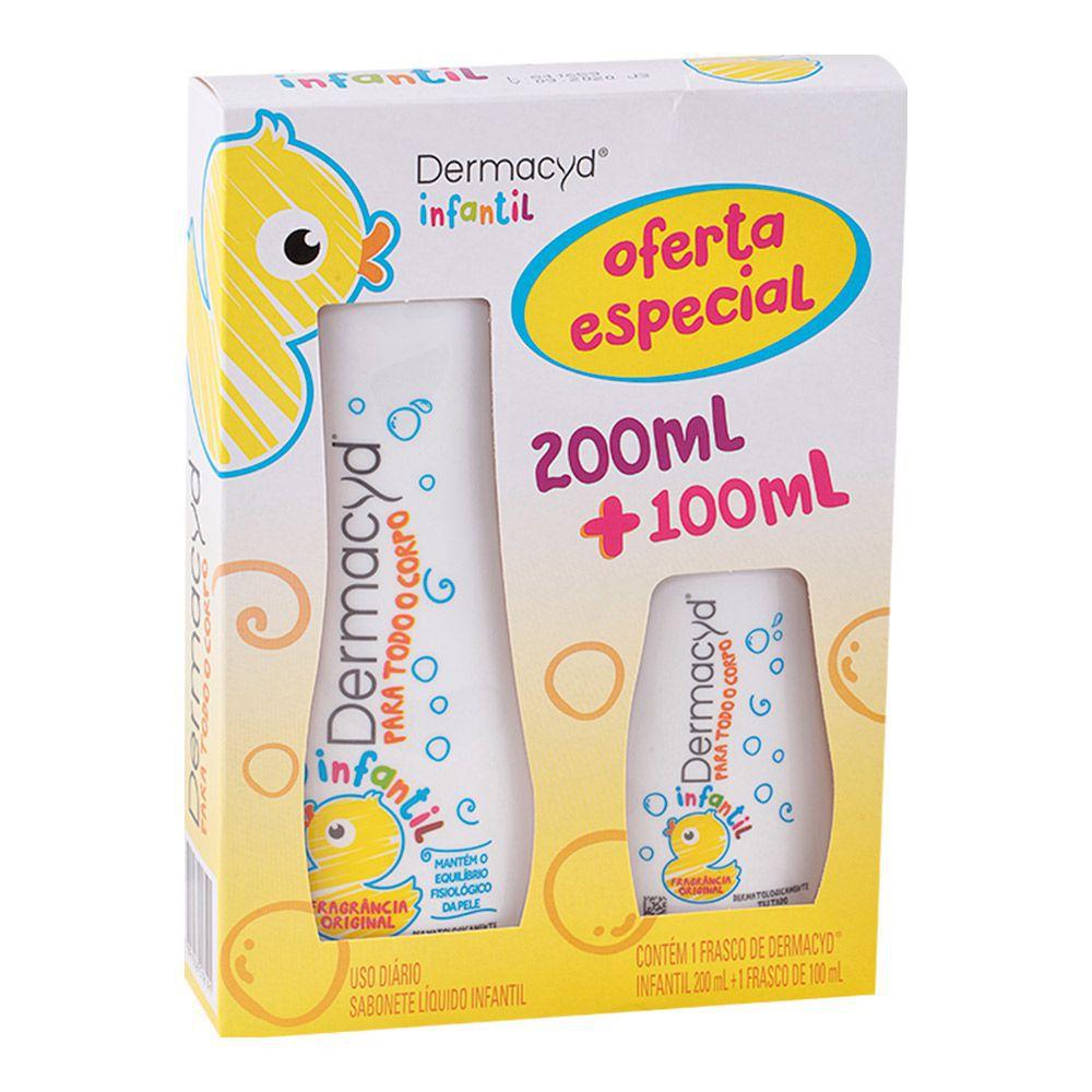 Kit 4 Und Kit Sab Líquido Dermacyd Infantil 200ml + 100ml - Sabonete ...