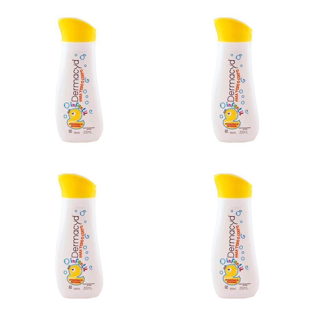 Kit 4 Und Sabonete Líquido Dermacyd Infantil 200ml - Sabonete Infantil ...