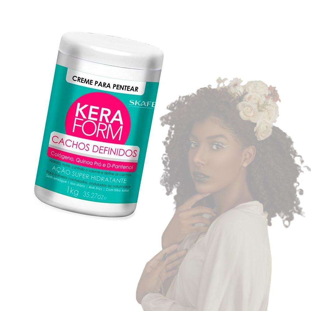 Kit 6 Und Creme De Pentear Keraform Cachos Definidos 1kg - Kera Form ...