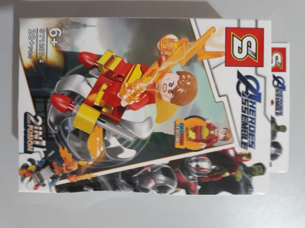 Kit 8 cx Tipo Lego Heroes Assemble 8in1 Fusion Personagens Vingadores ...