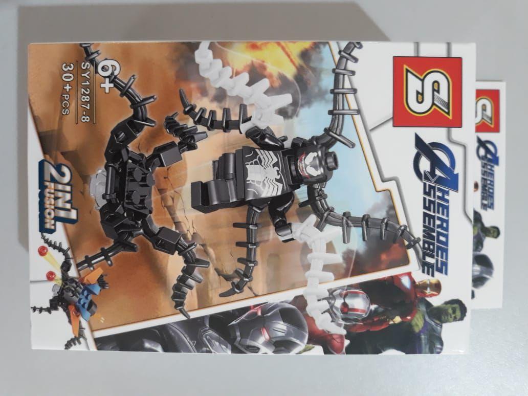 Kit 8 cx Tipo Lego Heroes Assemble 8in1 Fusion Personagens Vingadores ...