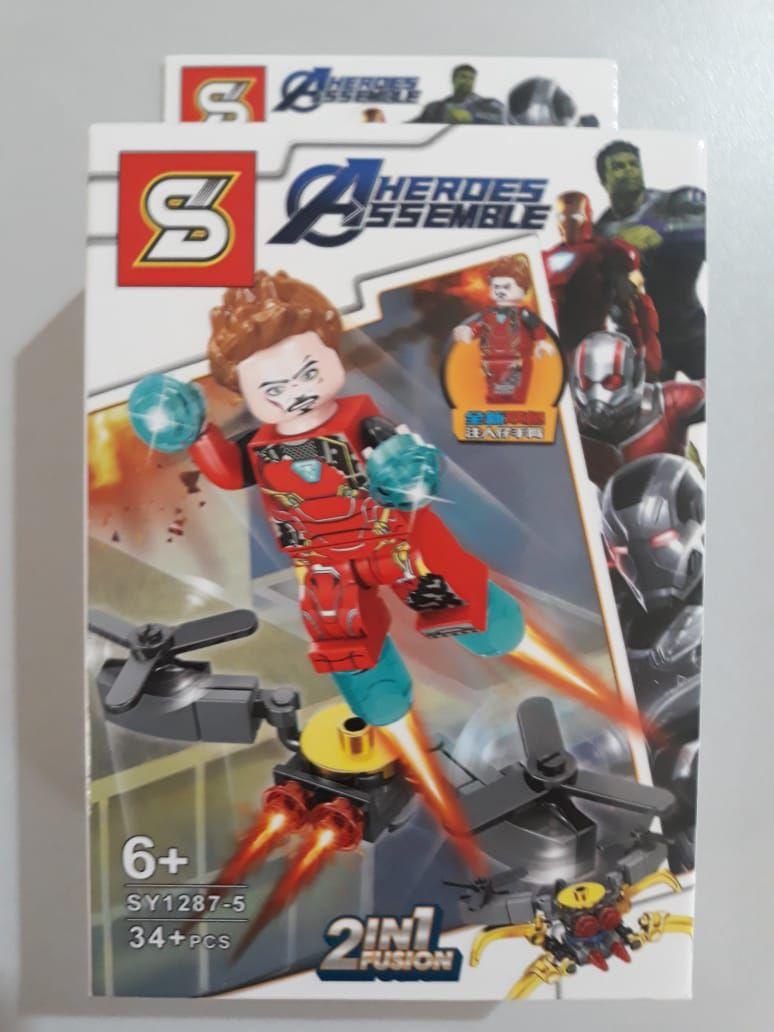 Kit 8 cx Tipo Lego Heroes Assemble 8in1 Fusion Personagens Vingadores ...