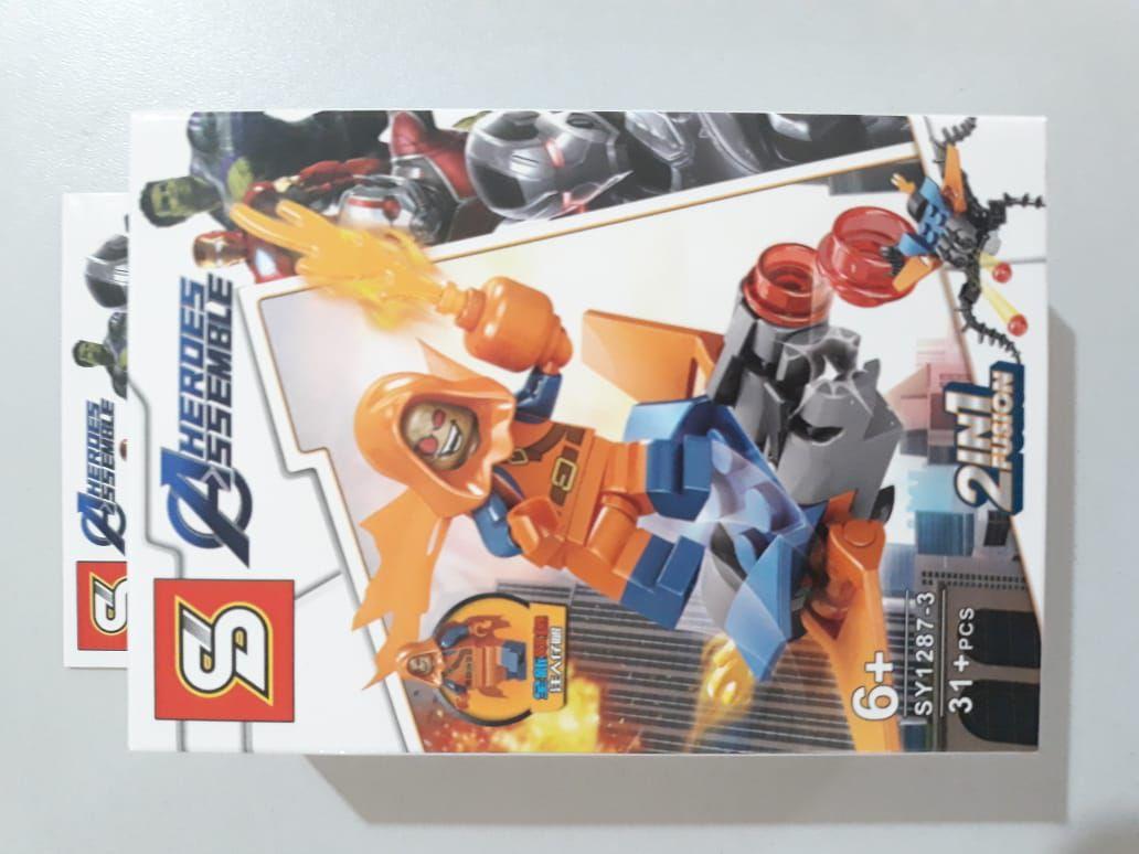 Kit 8 cx Tipo Lego Heroes Assemble 8in1 Fusion Personagens Vingadores ...