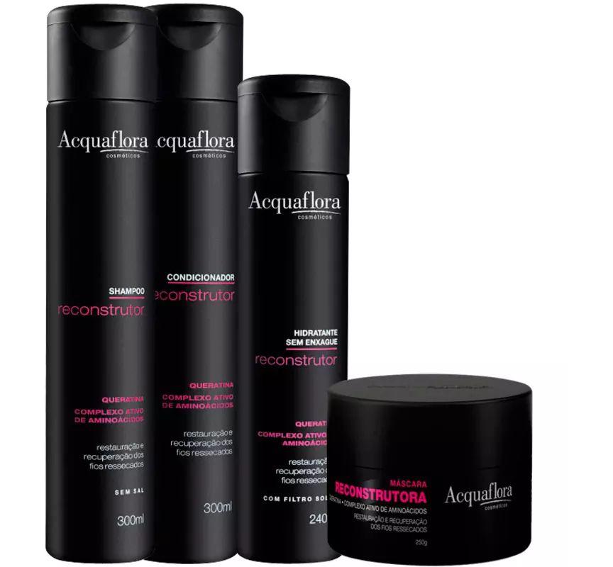 Kit Acquaflora Reconstrução Completo (4 Produtos) - Kit de Tratamento ...