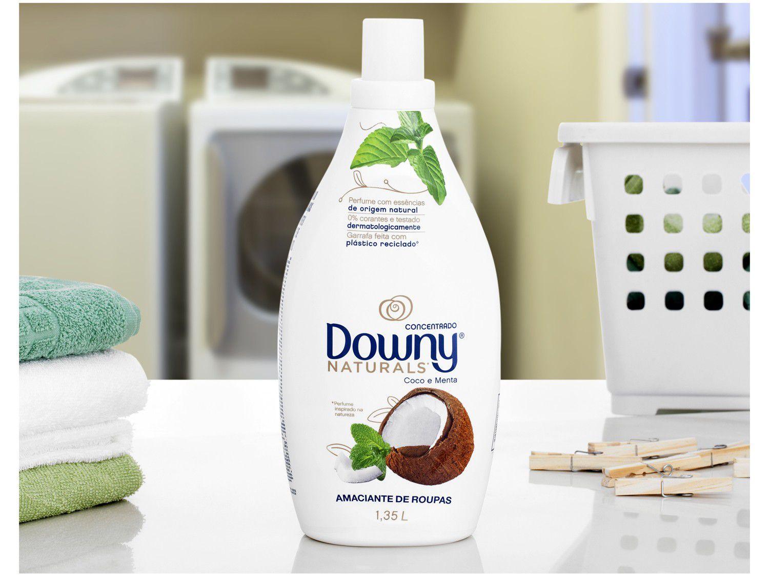 Kit Amaciante Downy Naturals Coco e Menta Concentrado 1,35L 3 Unidades
