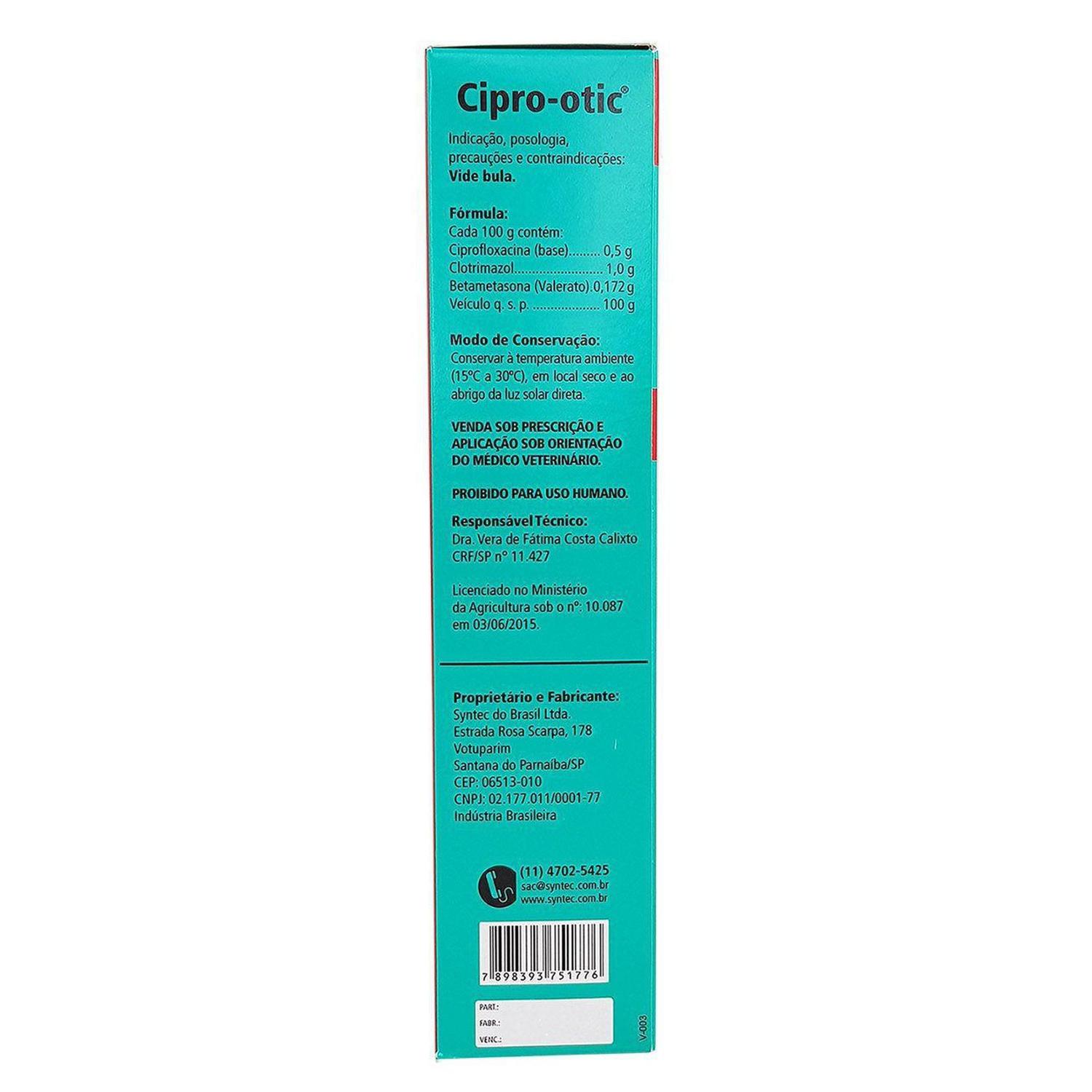 Kit Auritec + Cipro-otic Tratamento Otites Syntec - Otológico ...