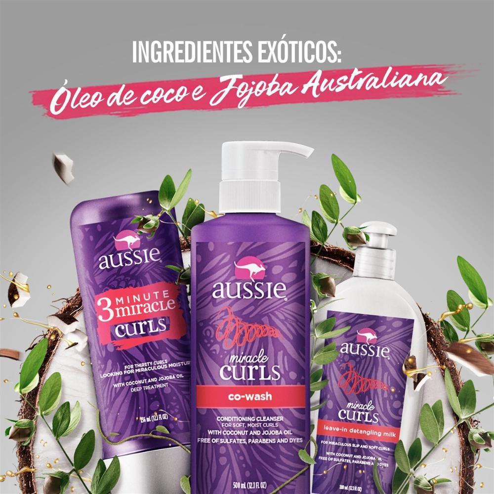 Kit Aussie Miracle Curls Shampoo e Condicionador 180ml + Condicionador Co-Wash 500ml - Kit de ...