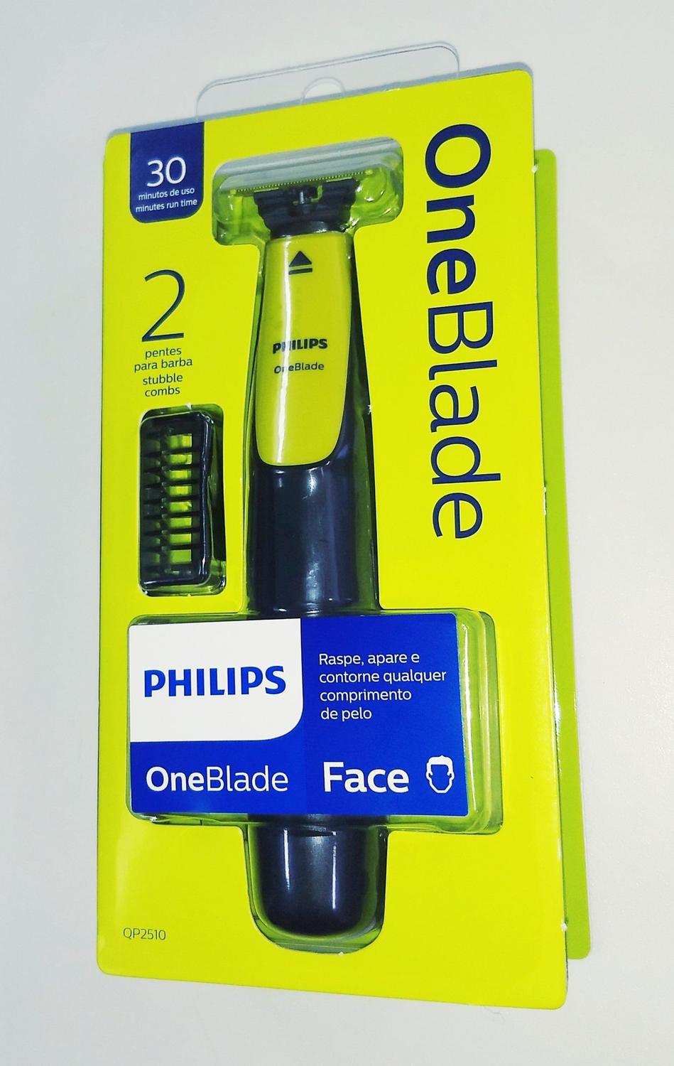 Kit Barbeador Aparador Elétrico Philips One Blade QP2510 com Refil ...