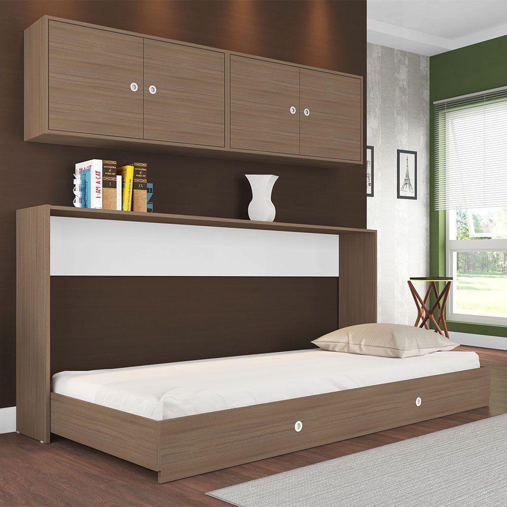 Kit Cama de Solteiro Multifuncional e Aéreos 4 Portas Sun Montana - Art ...