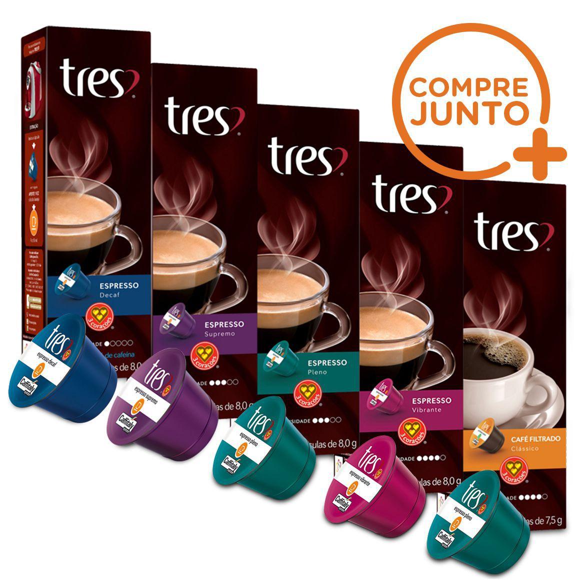 Kit Cápsulas Três Corações Espressos - 50 Cápsulas - Cápsula de Café ...