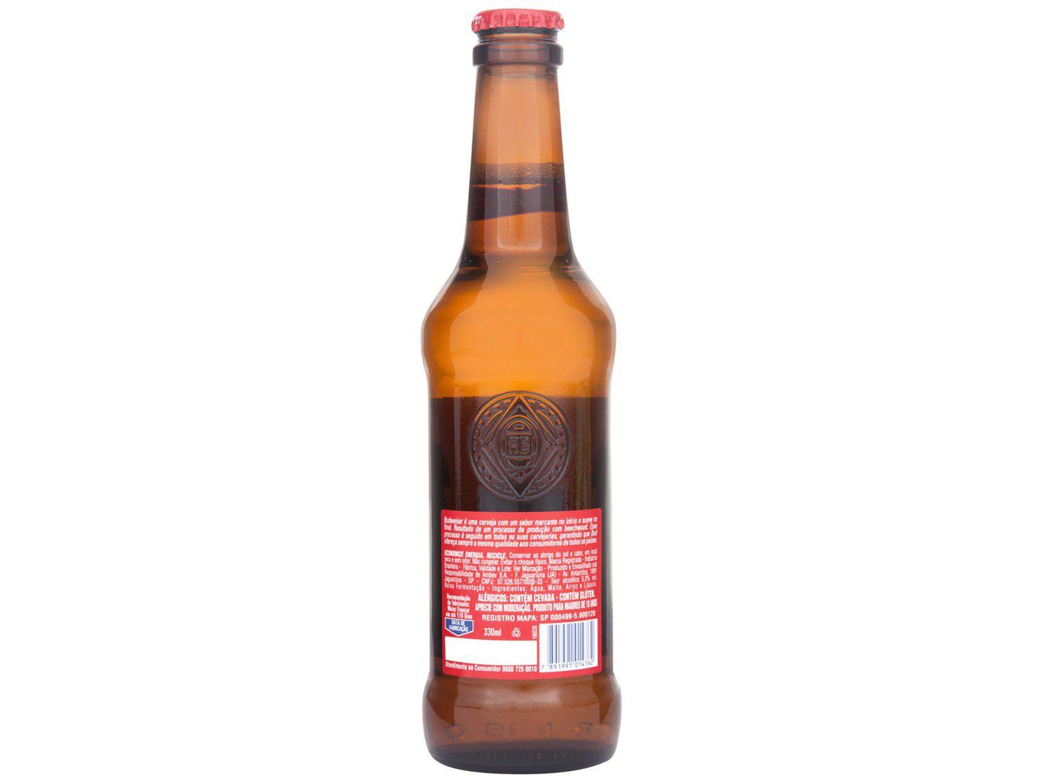 Kit Cerveja Budweiser Bud Box Lager 4 Unidades - 330ml com Copo e Porta ...