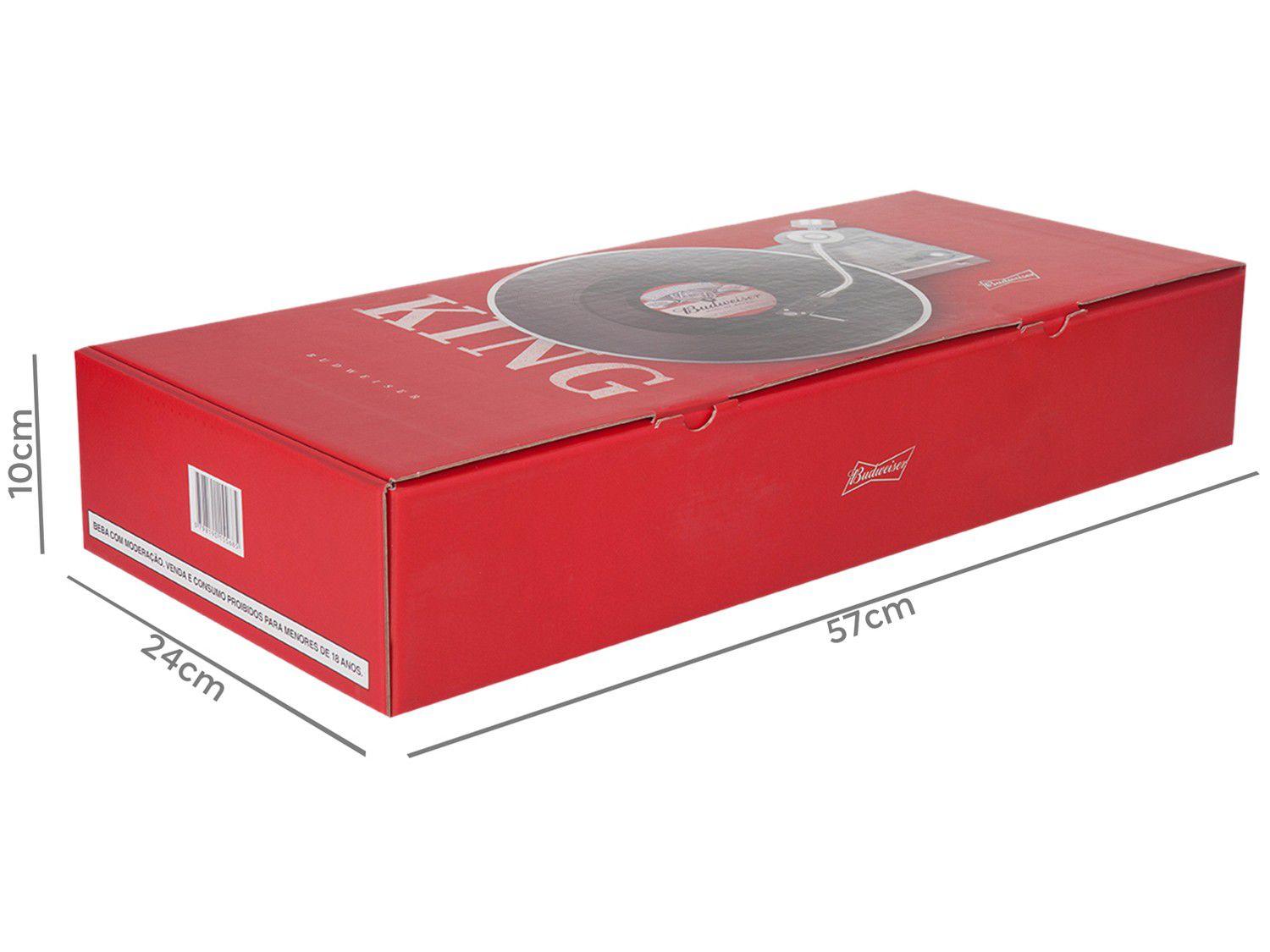 Kit Cerveja Budweiser Bud Box Lager 4 Unidades - 330ml com Copo e Porta ...